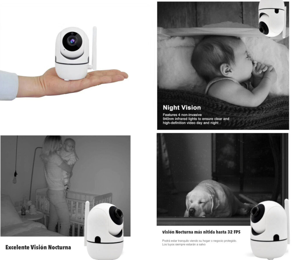 Camara Vigilancia Wifi Interior para Vigilar Bebé, Cámara Vigilancia ...